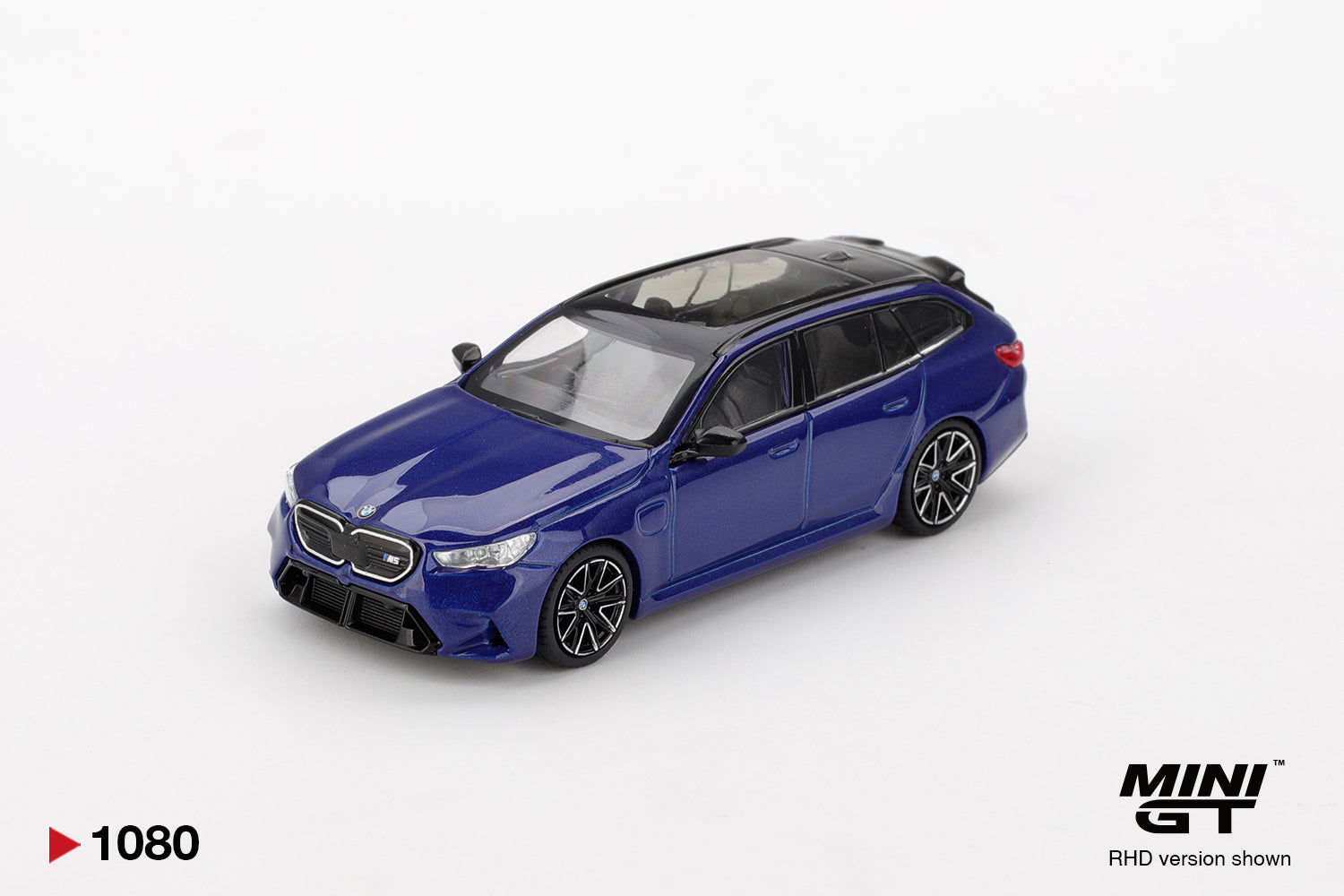 BMW M5 Touring Marina Bay Blue Metallic 1:64 scale model car - Mini GT ...